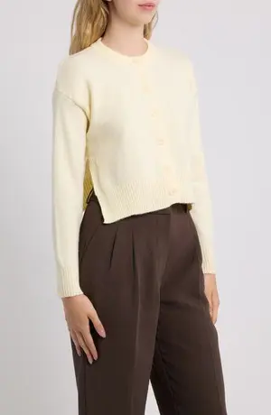Deluc Teide Fuzzy Cardigan - Ecru