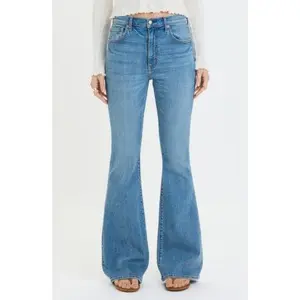 DAZE Lover High Waist Flare Leg Jeans - Text Me