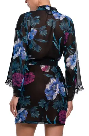 IN BLOOM BY JONQUIL Bailee Floral Chiffon Wrap Robe