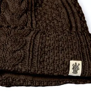 NIRVANNA DESIGNS Marled Cable Knit Beanie - Cocoa