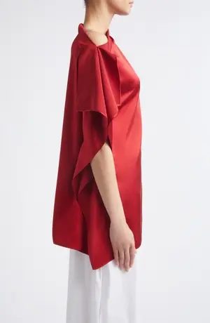 Sportmax Asymmetric Silk Satin Top
