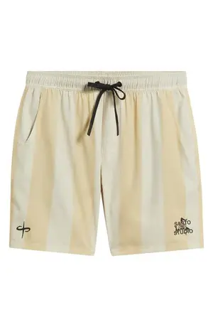 SANTO STUDIO Striped Tech Shorts