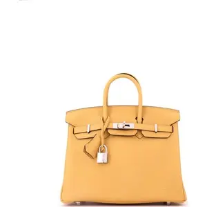 Hermès Birkin Handbag Togo With Palladium Hardware 25 - Yellow