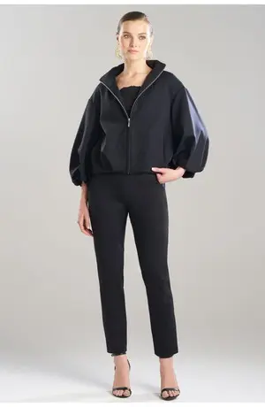Natori Techno Crepe Bomber Jacket