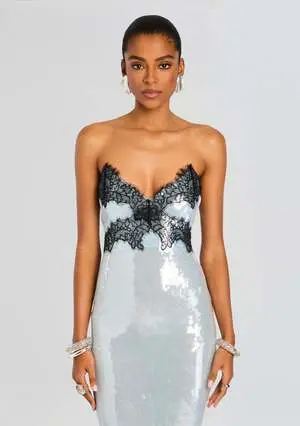 Retrofete Ellen Sequin Lace Midi Dress