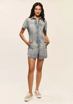 SEROYA Anne Denim Mini Dress