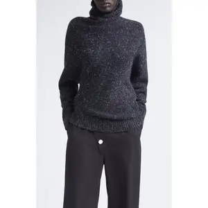 Proenza Schouler Donegal Turtleneck Sweater - Black Multi