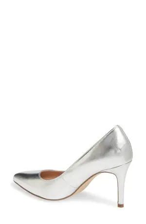 CHARLES DAVID Vibe Pointed Toe Pumps - Silver-ml