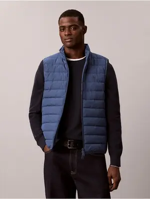 Calvin Klein Lightweight Ripstop Packable Puffer Vest - Dark Denim