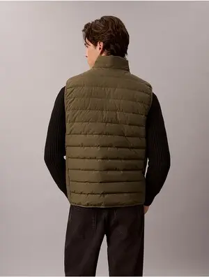Calvin Klein Lightweight Ripstop Packable Puffer Vest - Olive Night
