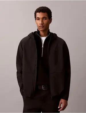 Calvin Klein Tech Shell Hooded Jacket - Black