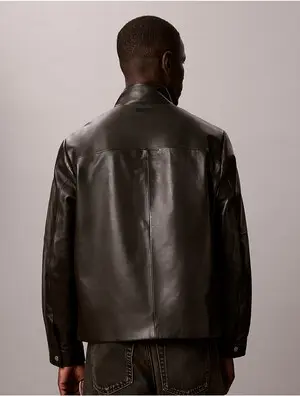 Calvin Klein Lamb Leather Zip Jacket