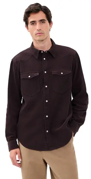 Isabel Marant Étoile Vasco Button Down Shirt - Coffee