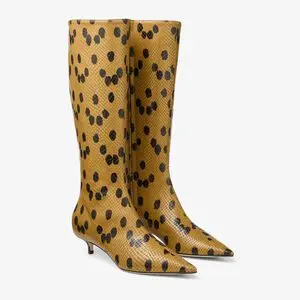 JIMMY CHOO Amis Knee-high Boots - Cigar/black