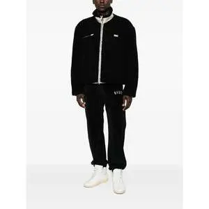 Rhude Fleece Zip-up Jacket - Black