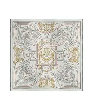 Hermès Harnais Legendaire Scarf 90 Blanc