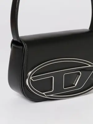 DIESEL® 1dr Mini Handbag In Nappa Leather With Oval D Logo - Black