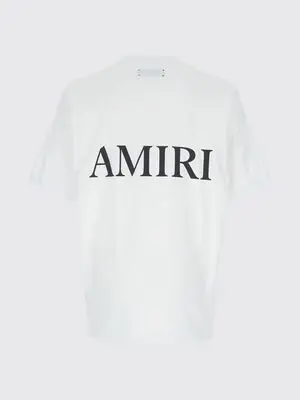 Amiri Relaxed Fit Drop Shoulder Cotton T-shirt With Logo - White