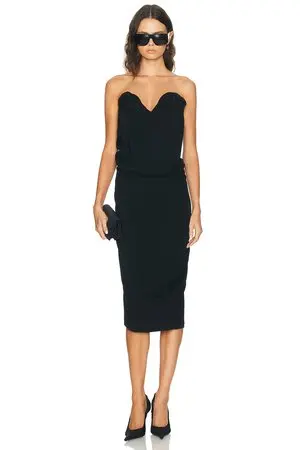 Magda Butrym Strapless Bustier Dress - Black