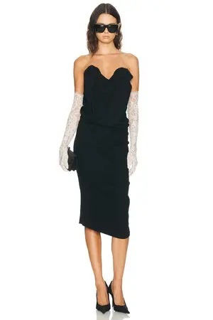 Magda Butrym Strapless Bustier Dress