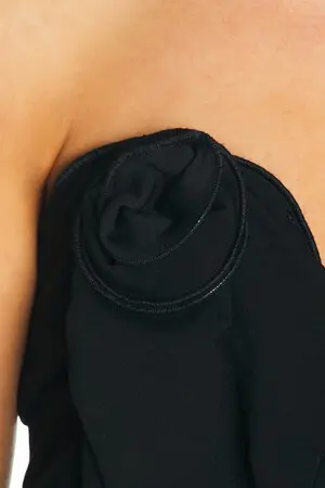 Magda Butrym Strapless Bustier Midi Dress - Black