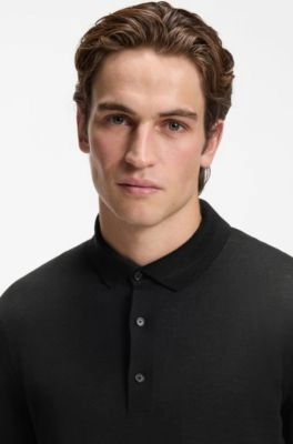BOSS Merino Wool Polo Sweater