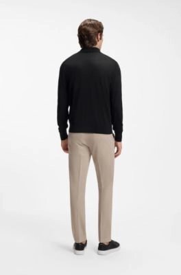 BOSS Merino Wool Polo Sweater