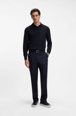 BOSS Merino Wool Polo Sweater