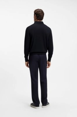 BOSS Merino Wool Polo Sweater