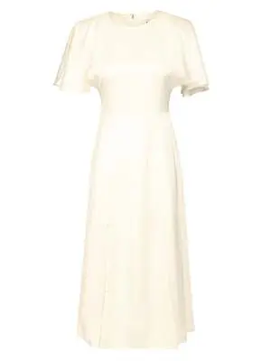 ROTATE BY BIRGER CHRISTENSEN Shiny Satin Midi Dress