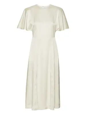 ROTATE BY BIRGER CHRISTENSEN Shiny Satin Midi Dress