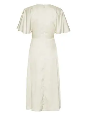 ROTATE BY BIRGER CHRISTENSEN Shiny Satin Midi Dress