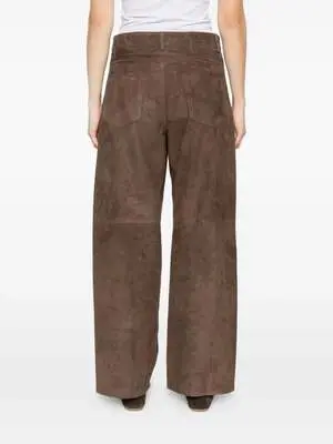 Max Mara Wide-leg Suede Trousers