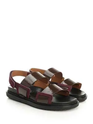 Marni Fussbett Two-tone Leather Slingback Sandals - Multicolor