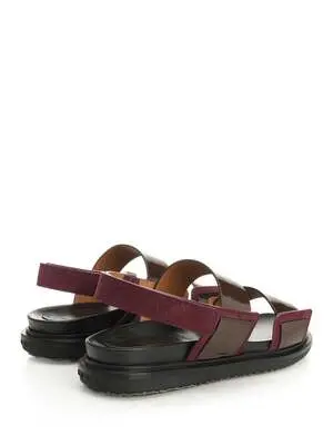 Marni Fussbett Two-tone Leather Slingback Sandals - Multicolor