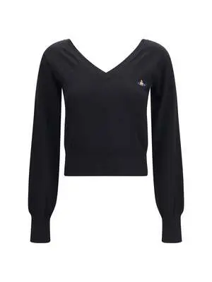 VIVIENNE WESTWOOD Beatrice V-neck Sweater - Black