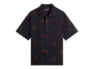 Kith Printed Cherry Cupro Linen Beckham Buttondown - Black