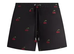 Kith Printed Cherry Cupro Linen Active Short - Black