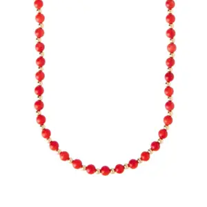 BECKET + QUILL Beaded Necklace - Red