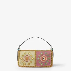 Fendi Baguette® 26424 Multicolor Re Edition Bag With Multicolor Embroidery
