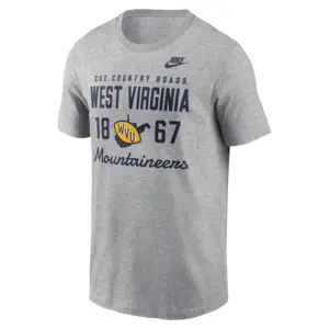 Nike West Virginia Legacy Stacked Est College T-shirt - Grey