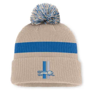 Nike Detroit Lions Rewind Peak Nfl Cuffed Pom Beanie - Brown