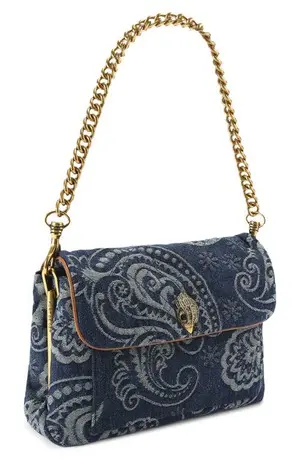 Kurt Geiger Celia Paisley Jacquard Shoulder Bag - Denim