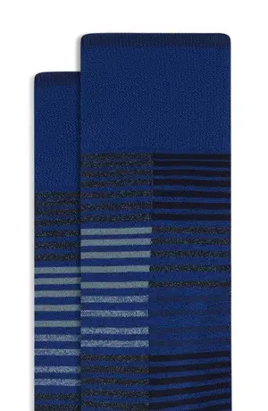 Bugatchi Stripe Cotton Blend Dress Socks