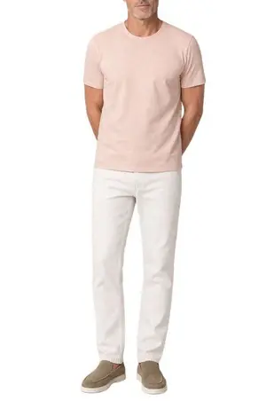 Robert Talbott Davis Pique Linen Tee - Pink