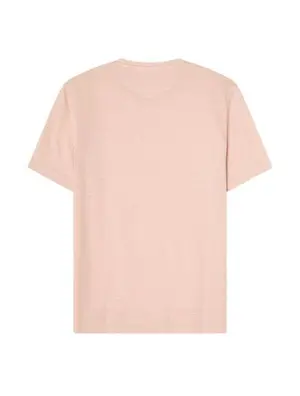 Robert Talbott Davis Pique Linen Tee - Pink