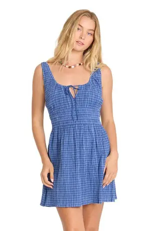 BILLABONG Twilight Dreamer Gingham Smocked Minidress