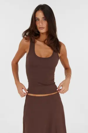 SASHA THERESE Pippa Tank - Brown