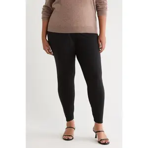 Eileen Fisher High Waist Ankle Leggings - Black