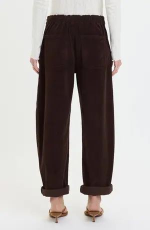 DAZE Villa Drawstring Barrel Leg Pants